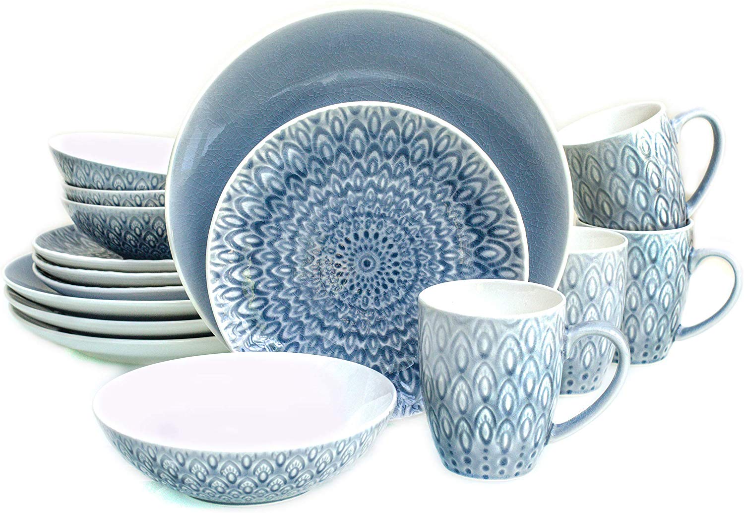 Euro Ceramica Peacock Dinnerware Set (16 Piece) – Only $29! - Pinching ...
