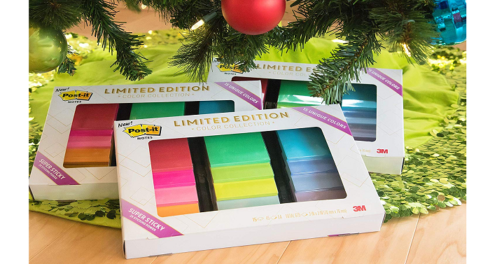 Post-it Notes Limited Edition Super Sticky Color Collection Only $12.99 ...