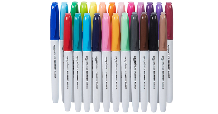 AmazonBasics Permanent Markers – Assorted Colors, 24-Pack – Just $11.73 ...