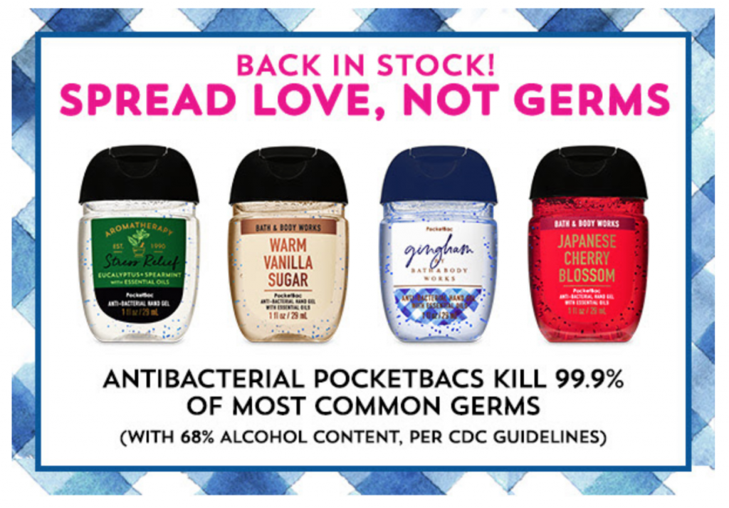 Bath & Body Works Hand Sanitizer Back In Stock! - Pinching Your Pennies