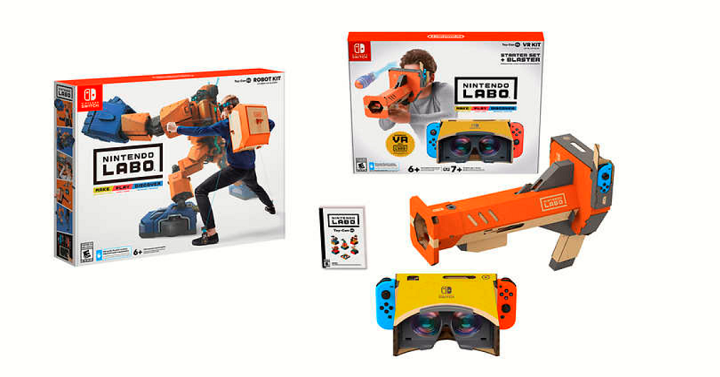 Nintendo LABO Robot 02 and VR 04 Kit Bundle Only $26.99! (Each Kit Only ...