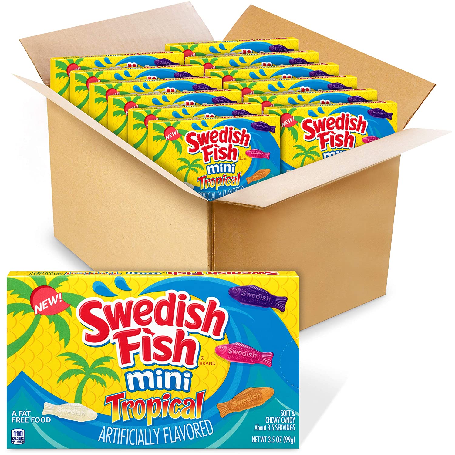 SWEDISH FISH Mini Tropical Soft & Chewy Candy,12 Boxes – Only $9.50 ...