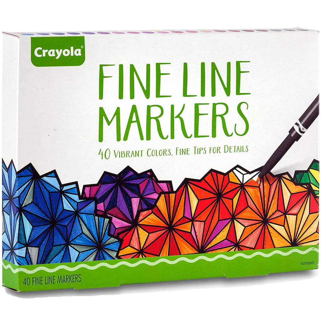 Crayola Fine Line Markers (Adult Coloring Set) 40 Count Only $8.50 ...