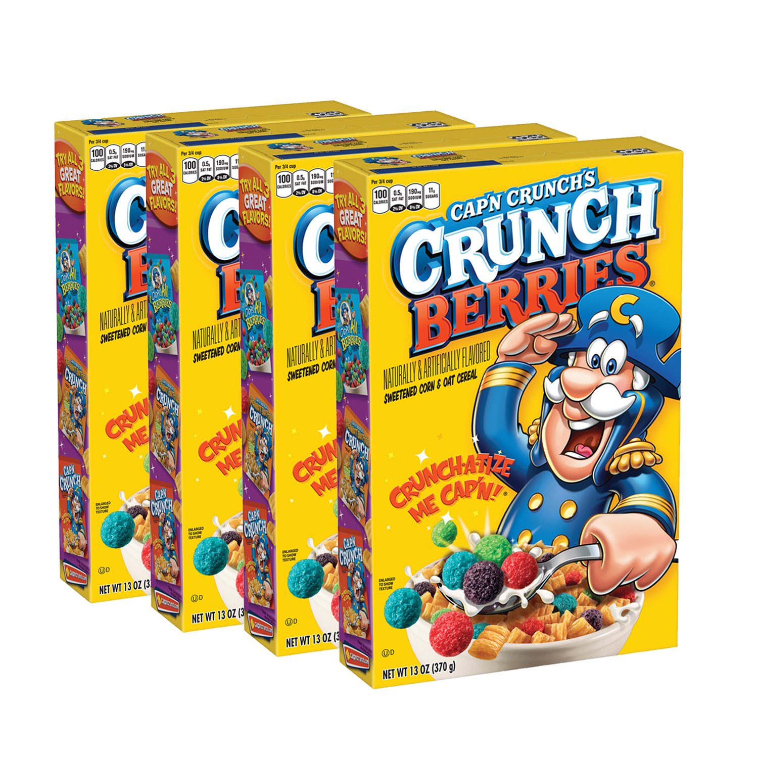 Cap’n Crunch, Crunchberries, 13 oz Boxes (4 Pack) – Only $6.57 ...