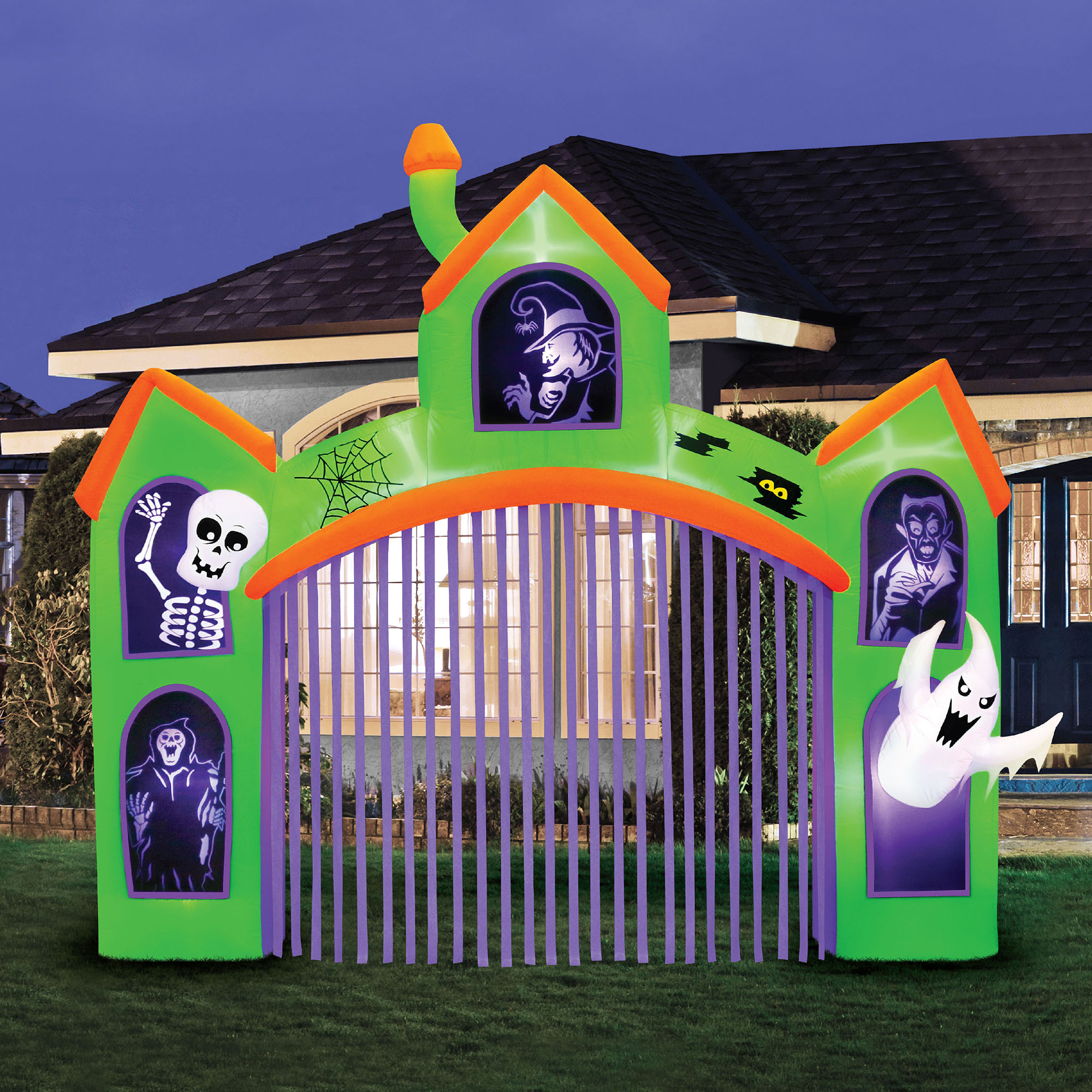 Occasions 12′ Wide Inflatable Haunted House Archway with Flashing ...