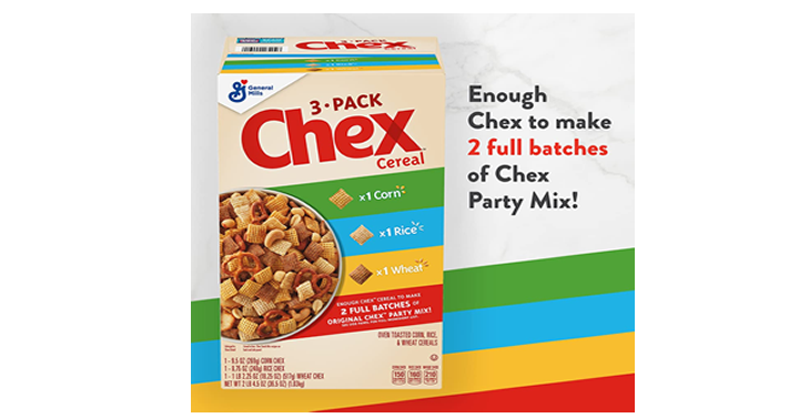 Chex Cereal Party Mix Variety Pack, Corn, Rice and Wheat Chex – Just $5 ...