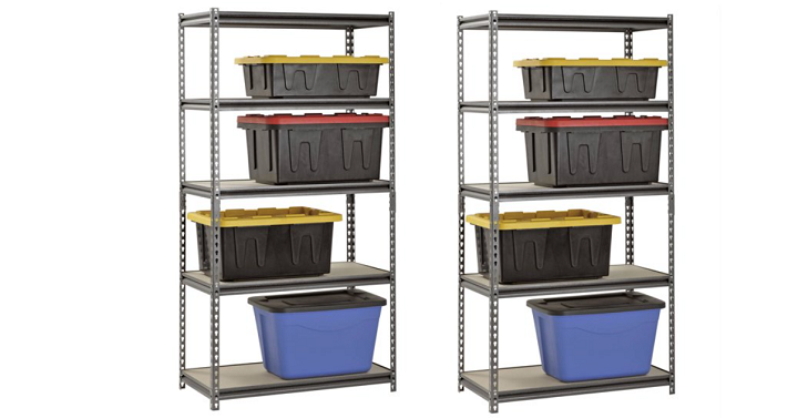 Muscle Rack Silver Vein 36″W x 18″D x 72″ H 5-Shelf Steel Shelving Only ...