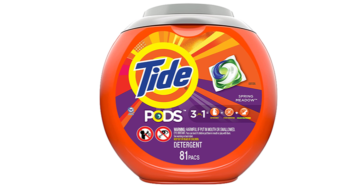 Tide PODS 3 in 1 HE Turbo Laundry Detergent Pacs, Spring Meadow, 81 ...