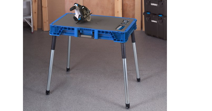 HART Portable Heavy Duty Plastic Workbench with Parts Organizer Only ...