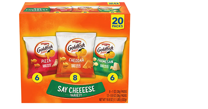 Pepperidge Farm Goldfish Crackers Mix 20 Snack Packs Only $8.98 ...