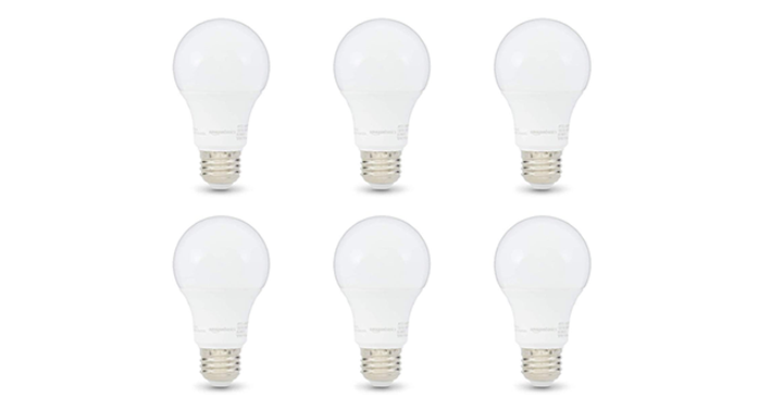 Amazon Basics 60W Equivalent, Soft White, Dimmable, A19 LED Light Bulb ...