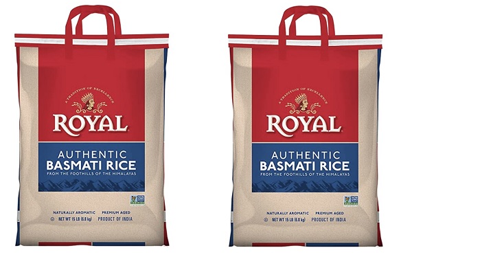 Authentic Royal Royal Basmati Rice, 15-Pound Bag, White Only $15.59 ...