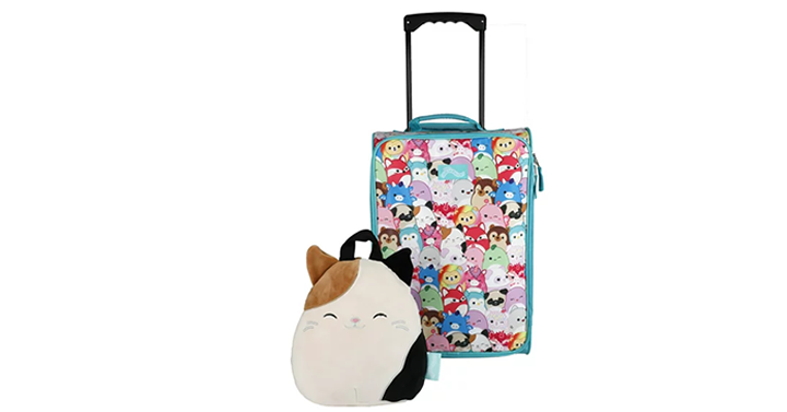 Squishmallows Cameron Cat 2pc Travel Set with 18″ Luggage and 10″ Plush ...