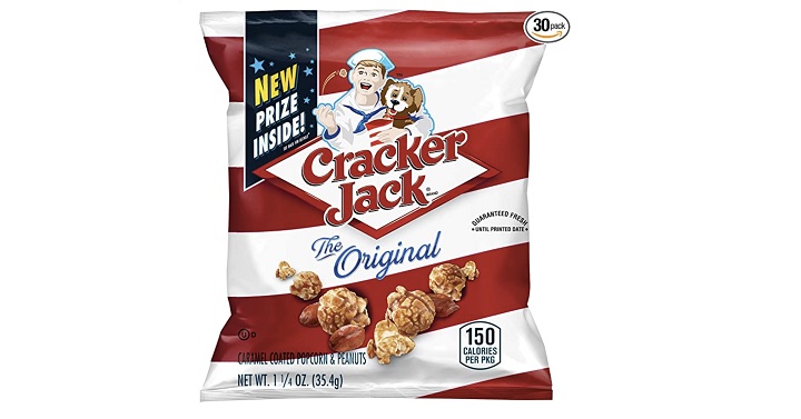 Cracker Jack Original Caramel Coated Popcorn & Peanuts (Pack of 30 ...