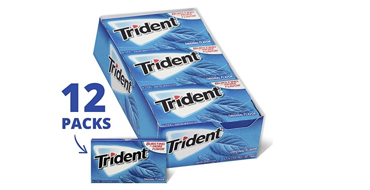 Trident Original Flavor Sugar Free Gum, 12 Packs Only $8.04 Shipped ...
