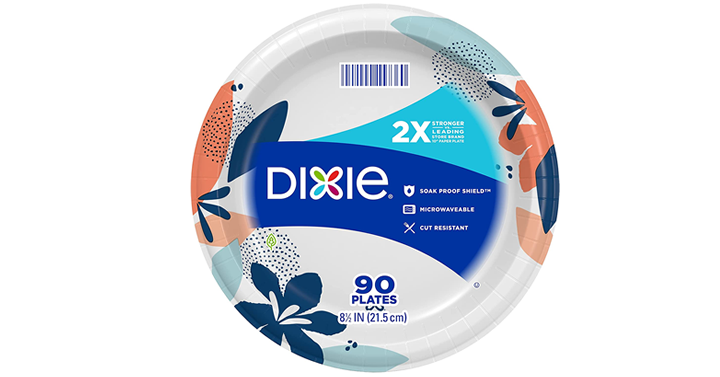 Dixie Paper Plates, 8 1/2 inch, Dinner Size Printed Disposable Plate ...