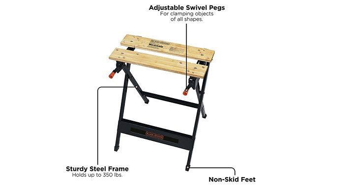 BLACK+DECKER Workmate Portable Workbench, 350-Pound Capacity Only $13. ...
