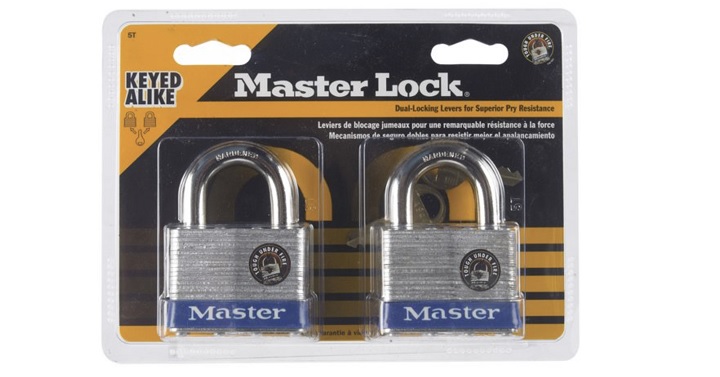 Master Lock 5T 2″ No. 5 Laminated Padlock 2 Per Pack Only $16.78! (Reg ...