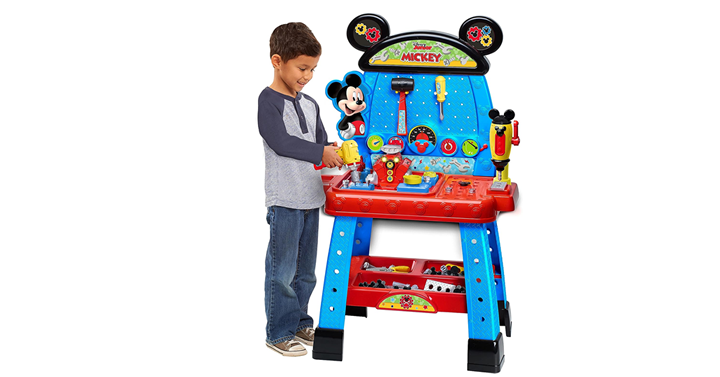 Disney Junior Mickey Mouse Funhouse Workbench with 43-pieces – Just $38 ...