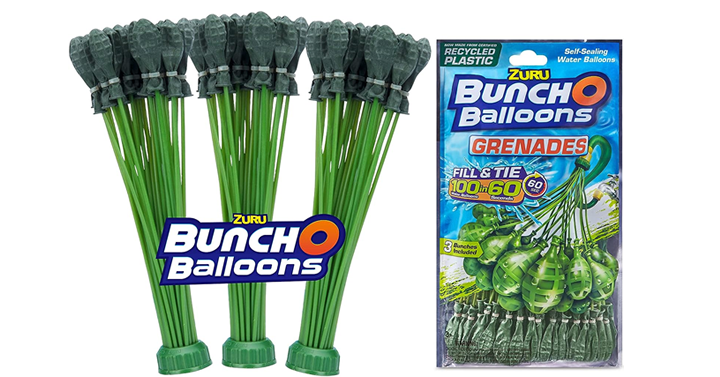 Bunch O Balloons 100 Grenade Rapid-Filling Self-Sealing Water Balloons ...