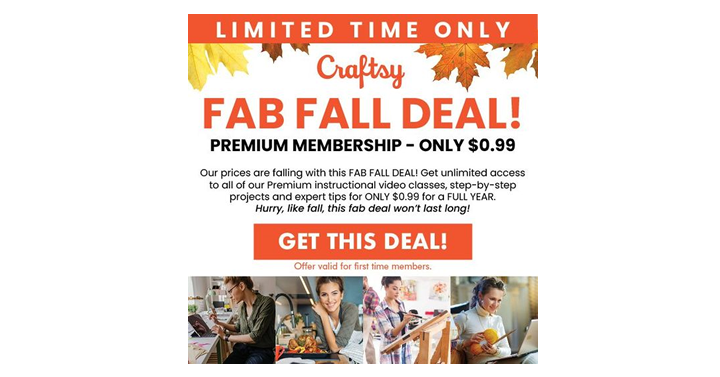 Limited Time Only – Fab Fall Deal! Get your Craftsy Premium Membership ...