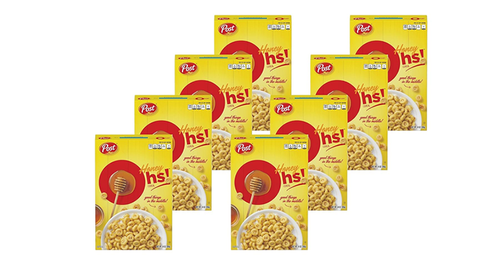 Post Honey Oh!s Filled Ohs Breakfast Cereal, 14 Ounce (Pack of 8 ...
