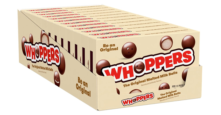 WHOPPERS Malted Milk Balls Candy Boxes – 12 Count – Just $7.80 ...