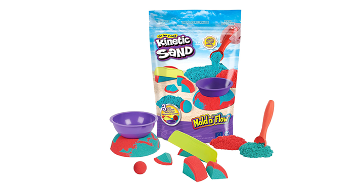 Kinetic Sand Mold n’ Flow, 1.5lbs Red and Teal Play Sand – Just $7.49 ...