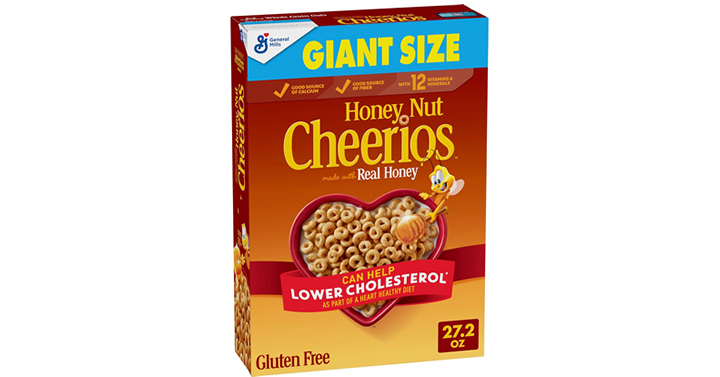 Honey Nut Cheerios Cereal, Limited Edition Happy Heart Shapes, Giant Size Box – Just $3.59 ...